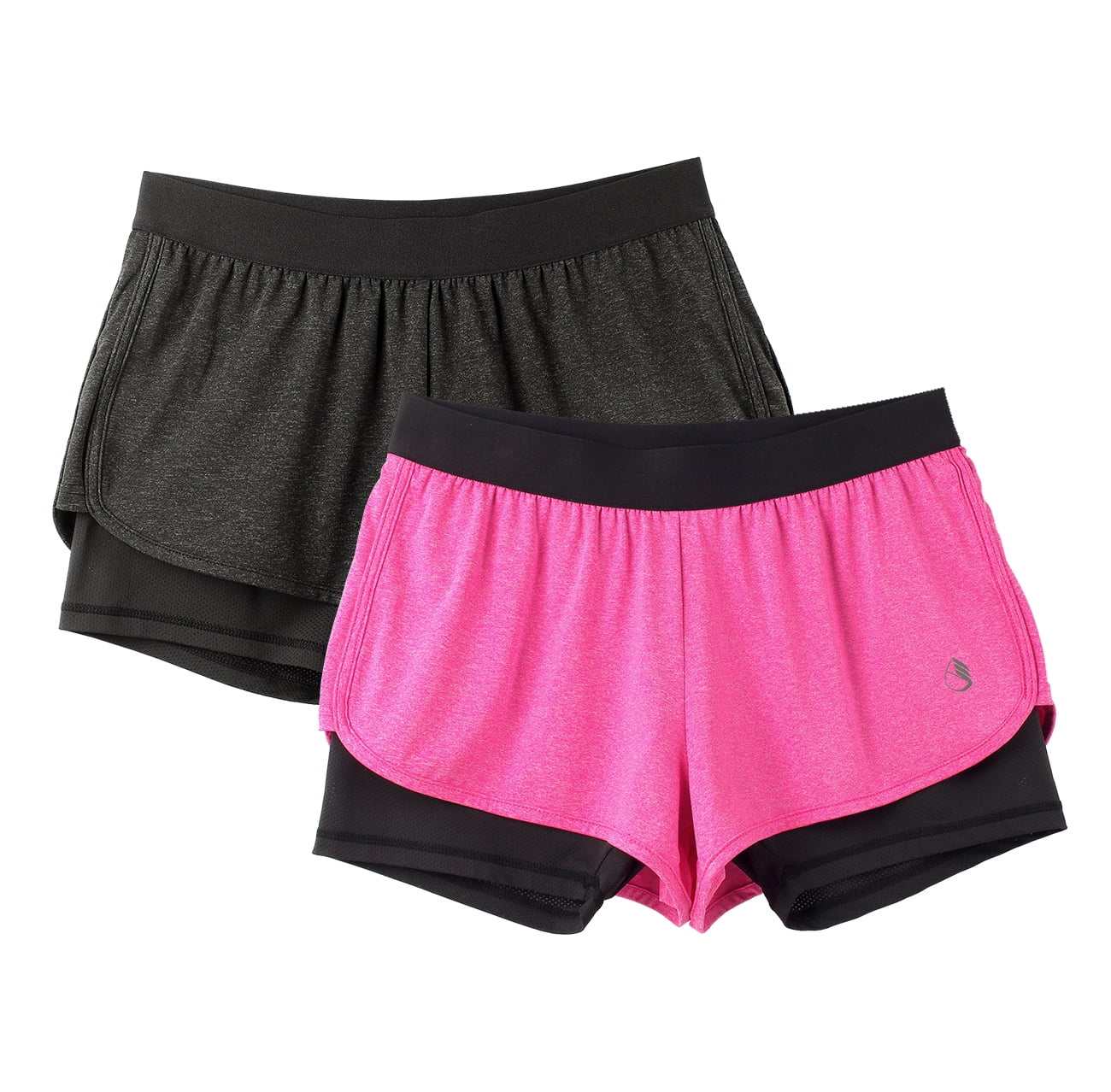 icyzone Exercise Athletic Jogging Shorts 2-in-1 - Walmart.com