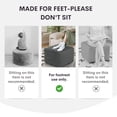 Square Grid Dark Grey Stuffed Pouf Ottoman Foot Rest - Walmart.com