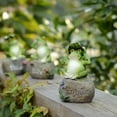 Garden Frog Figurines 3 Pack 5 Inch, Resin Hope/Enjoy/Peace Frogs on ...