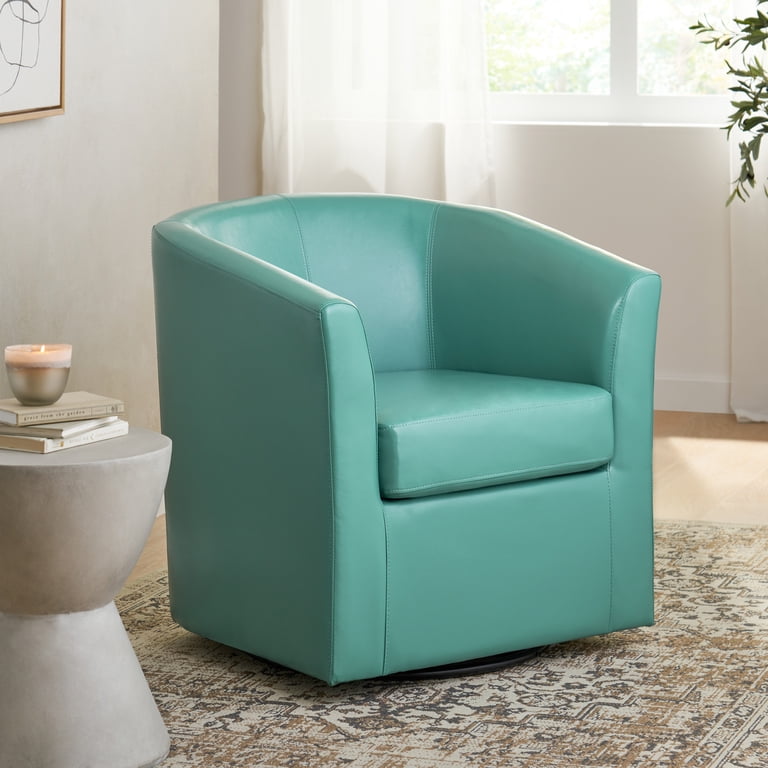 Turquoise Leather Chair