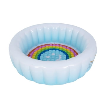 Funsicle Lagoon Blue Squiggle 3-Ring Inflatable Swimming Pool, Round ...