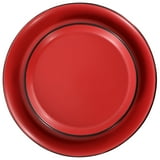 Elama 16 Piece Stoneware Dinnerware Set in Two Tone Black & Red ...