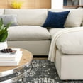 Modular Sectional Deep Sofa Set, Beige, Fabric, Modern Contemporary ...
