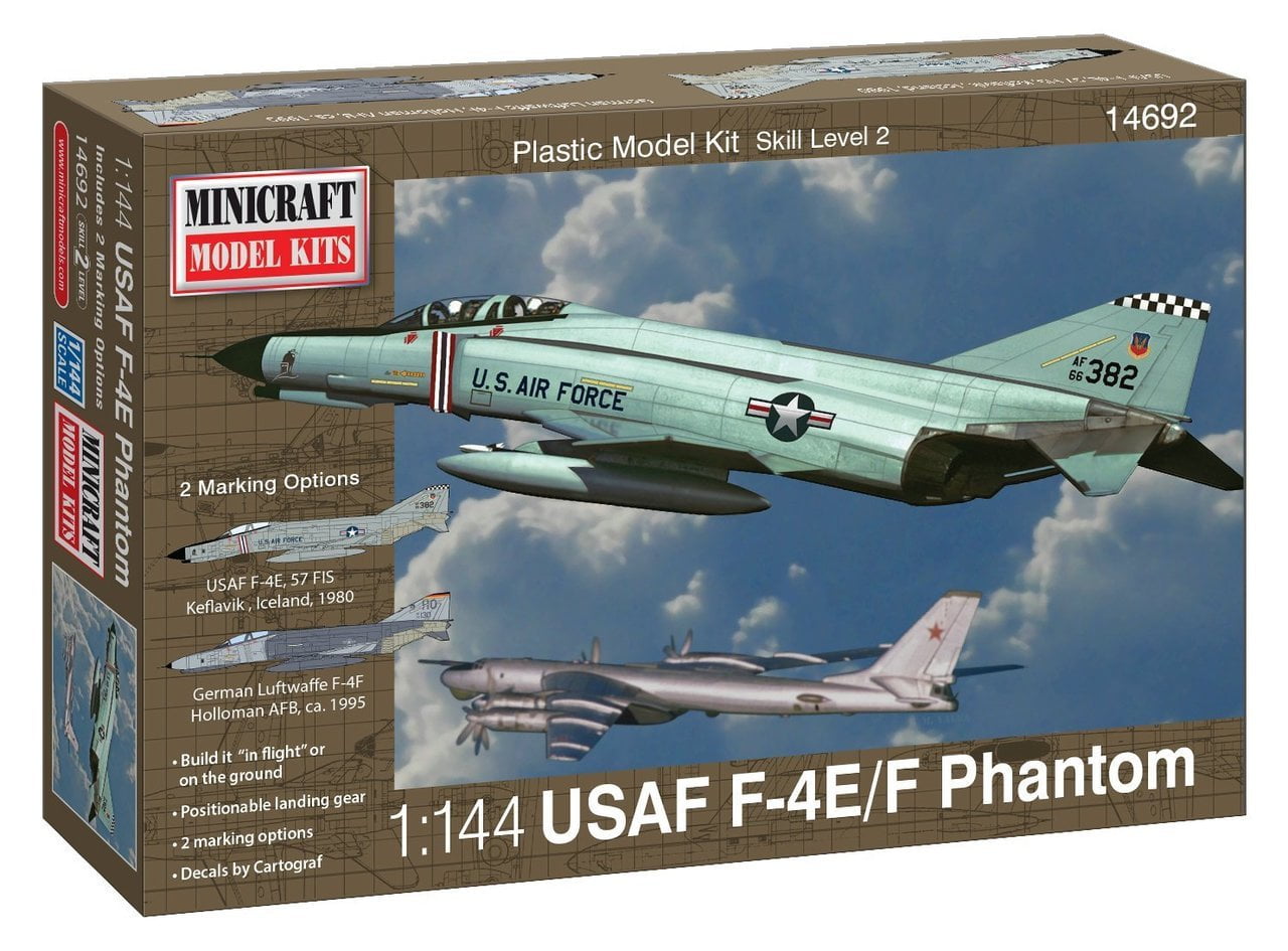 Minicraft F-4E Phantom ADC/RAF Model Kit, 1/144 Scale - Walmart.com ...