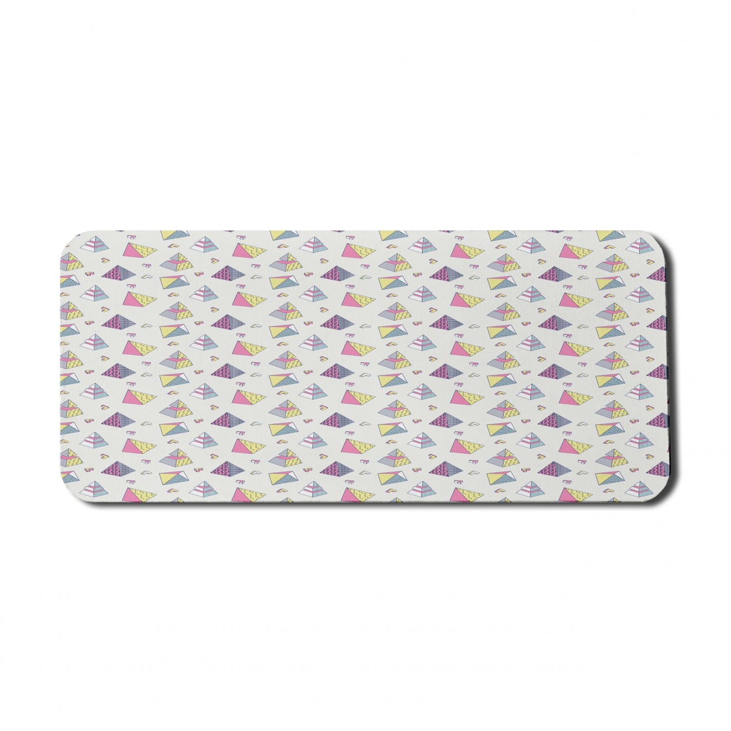 Vintage Computer Mouse Pad, Traditional Memphis Colorful Pyramid Style ...