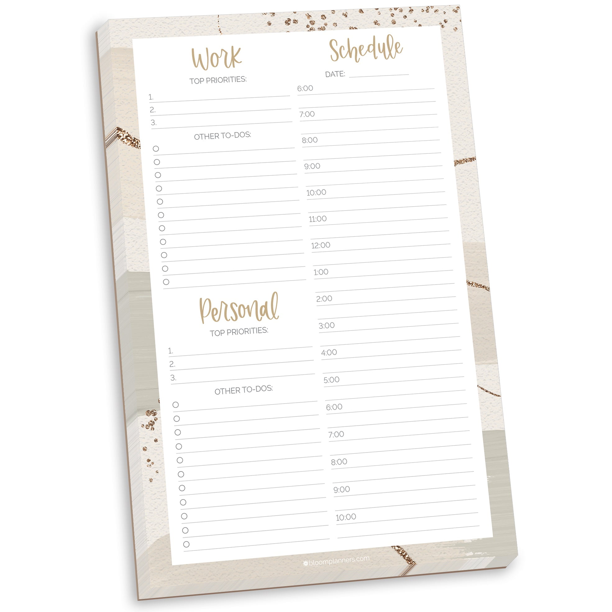 bloom daily planners Planning Pad, Timed Work & Personal To-Do List ...
