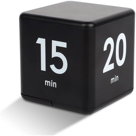 Black Cube Timer, Digital Study Timer with LED Light Alarm, Gravity Sensor Flip Timer for Time ...