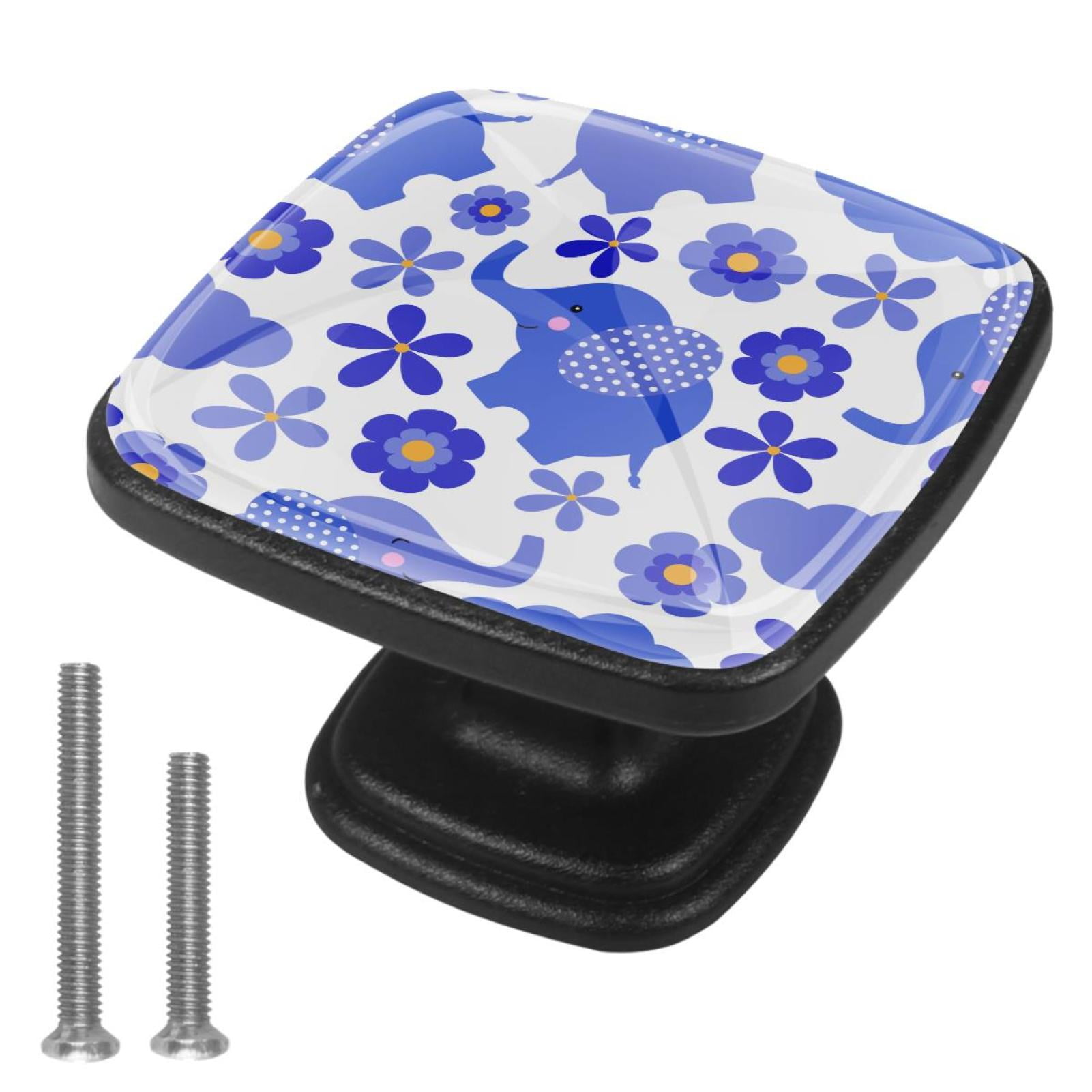 4 Pcs Cabinet Handle Drawer Pulls Purple Elegant Knobs with Screws ...