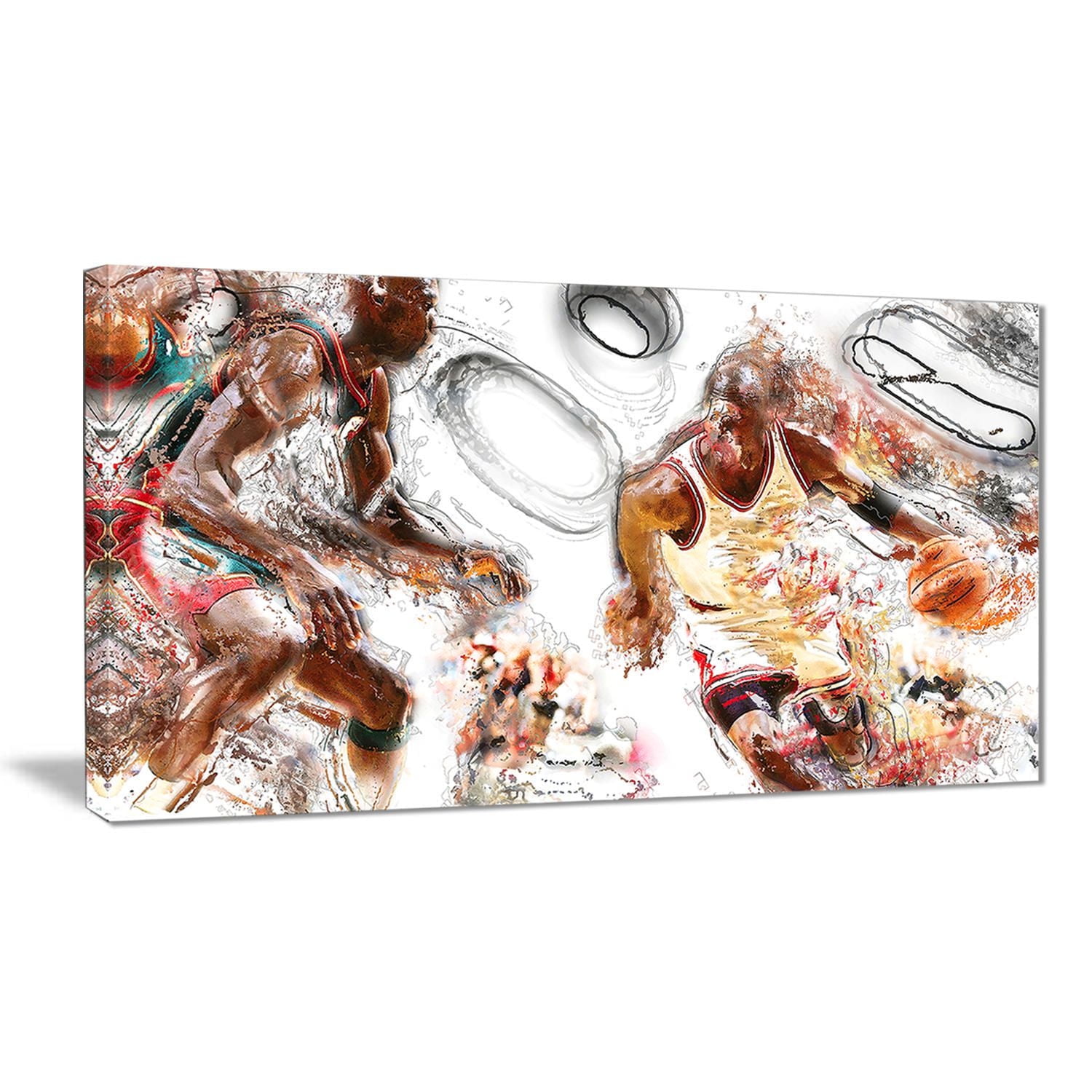 Click here for Designart Design Art Basketball Offense Canvas Wal... prices