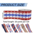 1 Roll Style 5 10 Yard Wire Edged Patriotic Ribbon, Classic Stripe ...