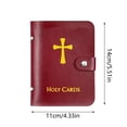 Catholic Faux Leather Holy Card Holder - Compact Pocket Prayer Card ...