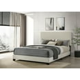 Dorian Fabric Upholstered Queen Panel Bed Cream - Walmart.com