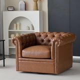 GDF Studio Chesterfield Swivel Club Chair with Deep Button-Tufted ...