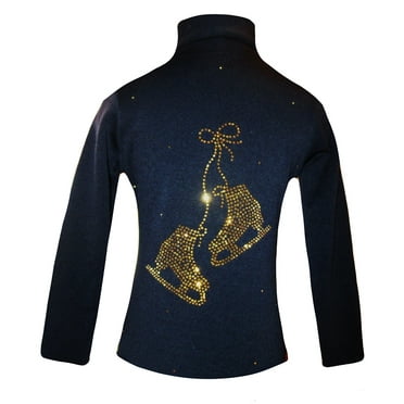 Figure Skating Jacket by Ice Fire - Gold crystals Biellmann applique ...