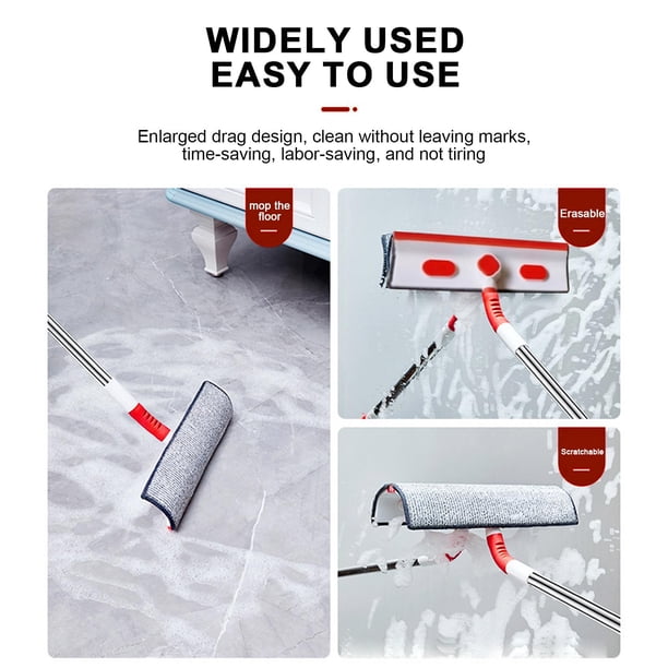 Daisyyozoid Glass Wiper, Dual Purpose, Extended Telescopic Rod ...