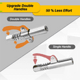 2X Double Handle Grease Nipple Coupler Handle Quick Lock Release Grease ...