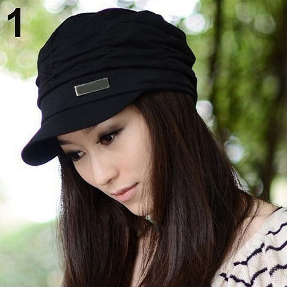 Click here for Pengxiang Women Fashion Pleated Peaked Cap Hat Cas... prices