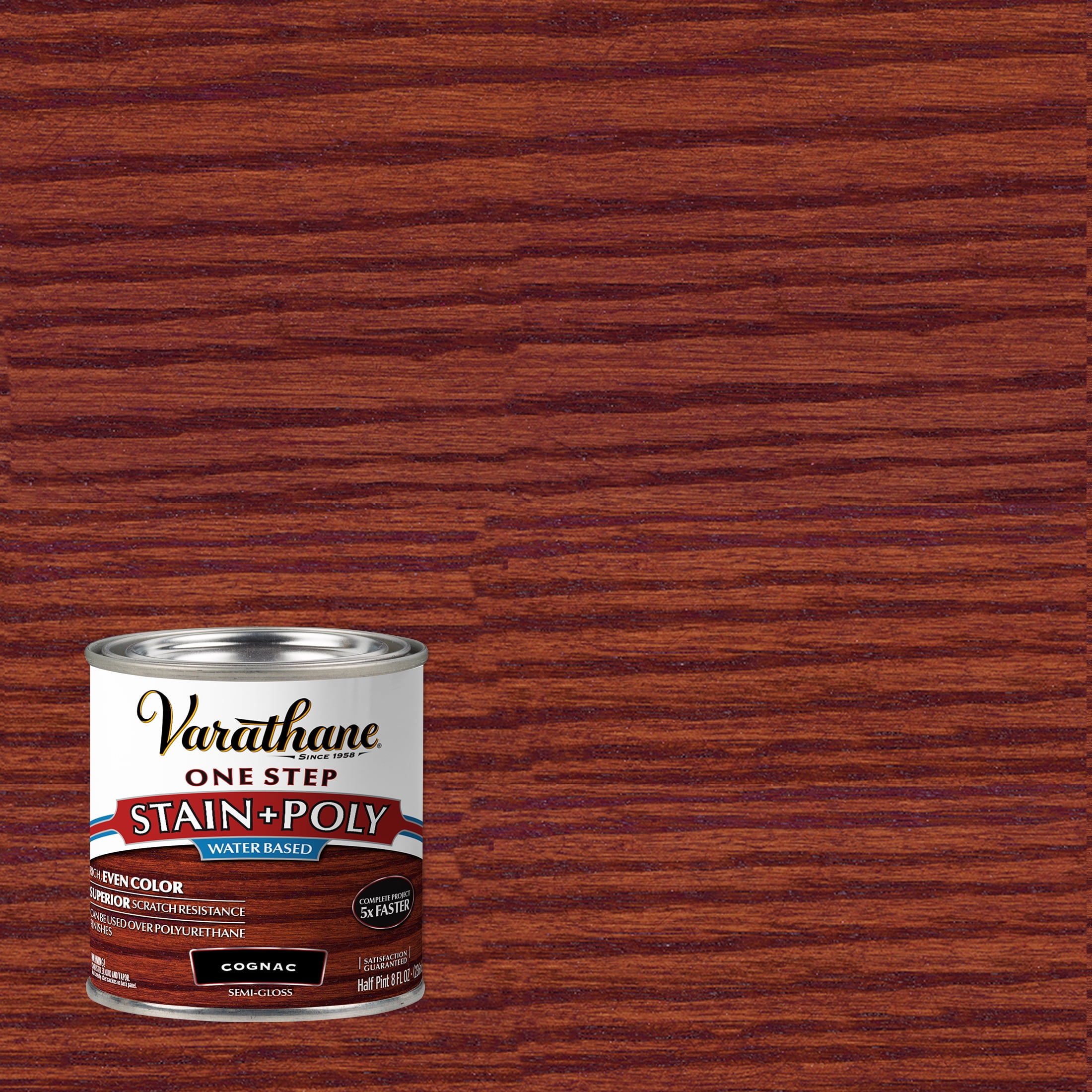 Cognac, Varathane Stain + Polyurethane, Semi-Gloss -384364, Half Pint ...