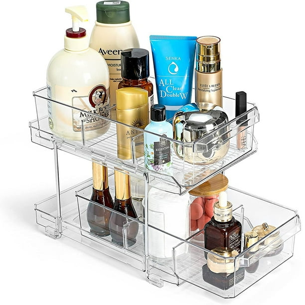 OnDisplay 2-Tier Deluxe Tiered Acrylic Cosmetic/Bath/Pantry/Fridge ...