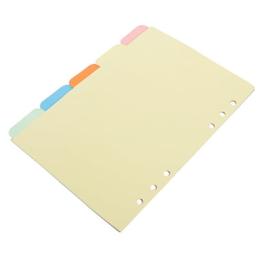 BAZIC Binder Dividers Canary Paper w/ 8 Insertable Color Tabs, 11 Hole ...