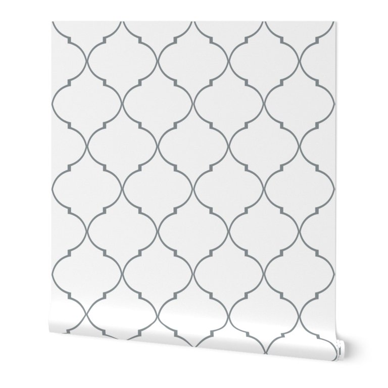 Gray Quatrefoil Background