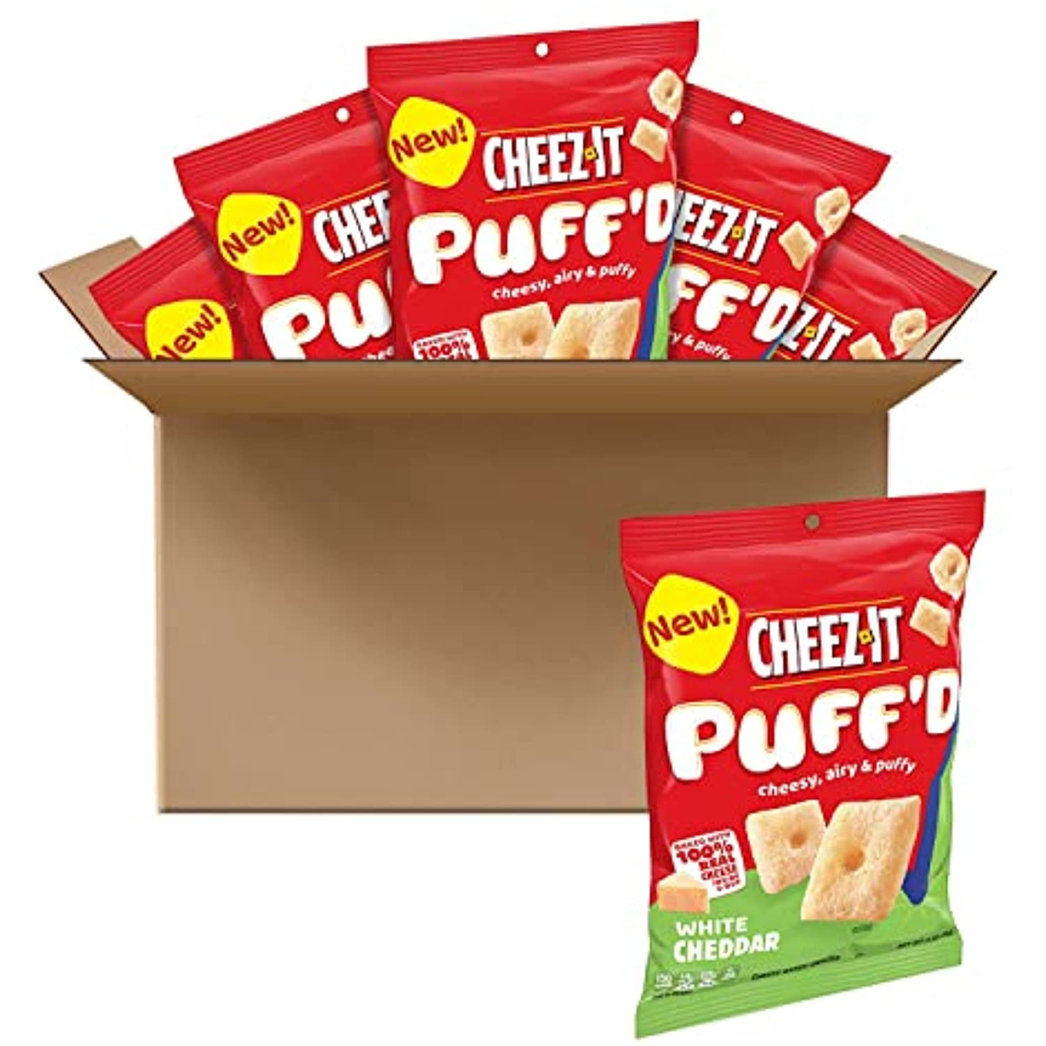 Cheez-It Puffd Cheesy Baked Snacks, Puffed Snack Crackers, Kids Snacks ...
