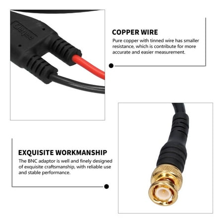 BNC to Banana Plug Test Plug Red Black with PVC Housing Copper Wire ...