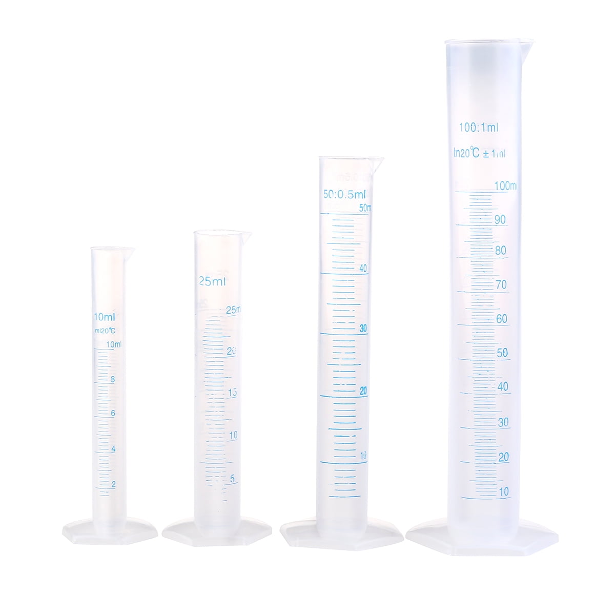 Cylinder Measuring Graduated Set Cylinders 100Ml 50Ml Tube Cup Beaker ...