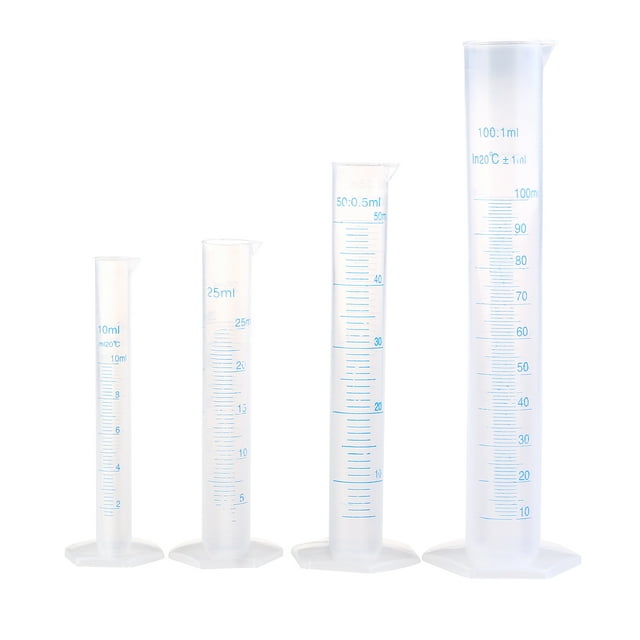 Cylinder Measuring Graduated Set Cylinders 100Ml 50Ml Tube Cup Beaker ...