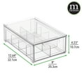 mDesign Kitchen Storage Bins, Stackable Organizer with Pull-Out Divided ...