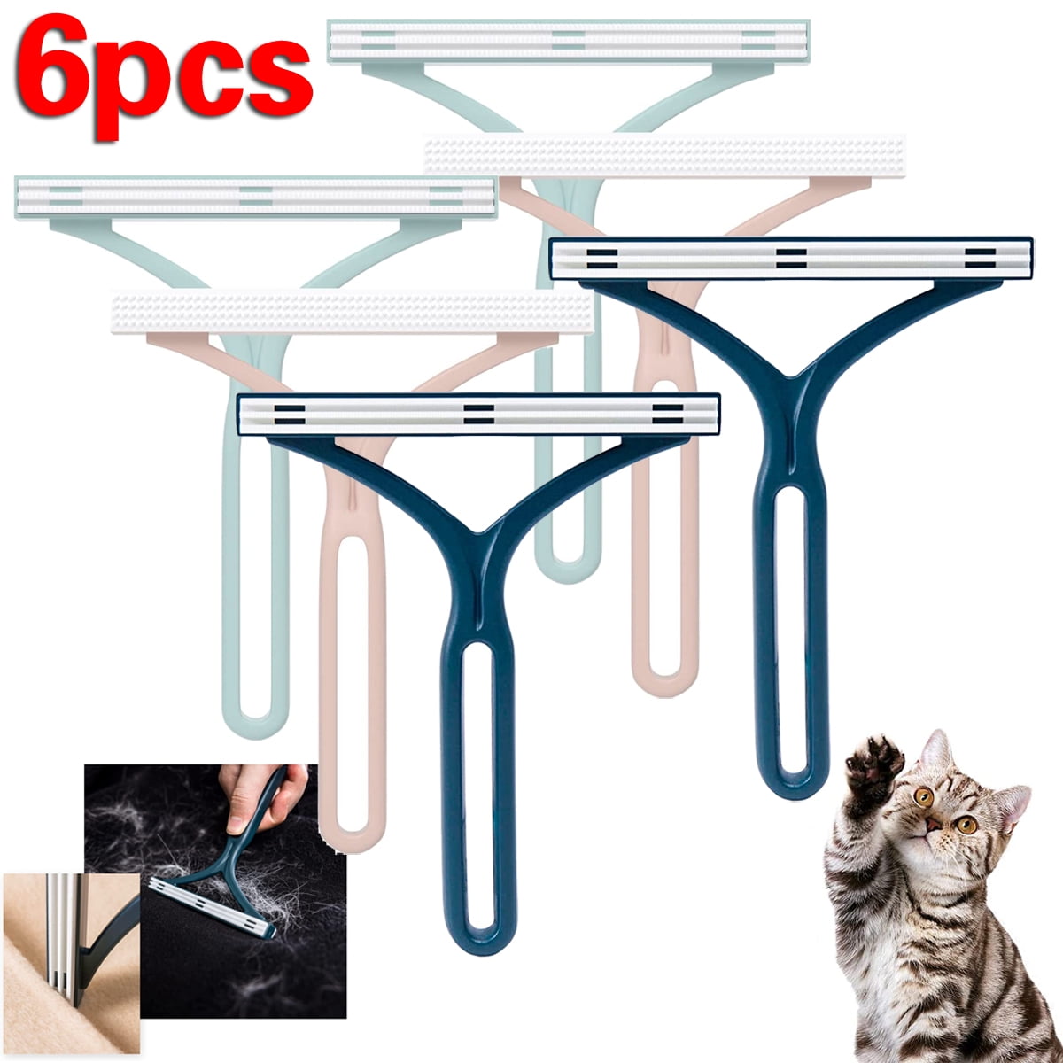 Lint Remover, 6pcs Pet Hair Remover for Couch: Dog Hair Remover ...