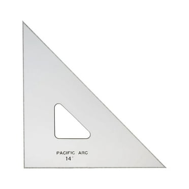 Pacific Arc Drafting Triangle, 4-inch, 30/60/90 Degrees, Clear Acrylic ...