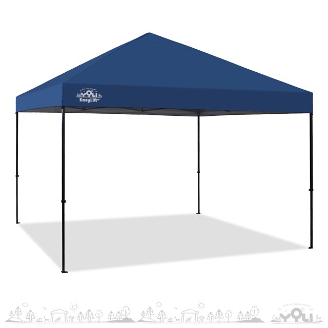 YOLI Avalon EasyLift 144 12’x12’ Canopy Tent, Wheeled Bag, Midnight ...