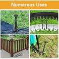 50 Pack Metal Landscape Stakes, 6 Inch Artificial Turf Spikes, 6 Gauge ...
