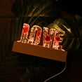Love Night Light Dry Rose Flower Lamp for Her Wife Girlfriend Women Mom ...