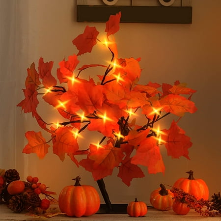 SY Super Bang 18Inch Artificial Fall Maples Tree, Autumn Tabletop ...