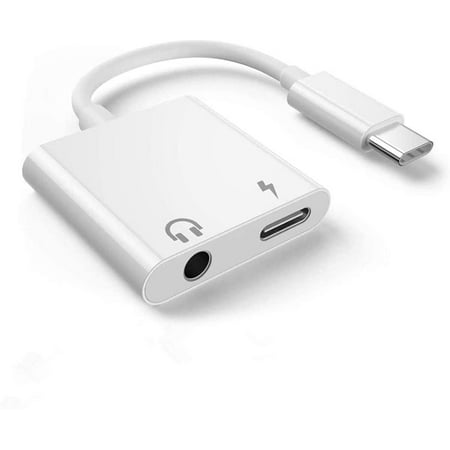 USB C to 3.5mm Headphone Adapter Splitter, 2-in-1 USB C Type C Splitter Adapter,USB C Fast ...
