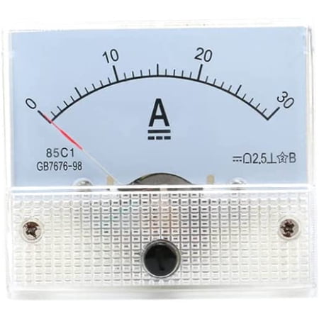 Analog Current Panel Meter,DC 30A Ammeter for Circuit Testing Ampere ...