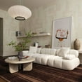 Calliope Cream Vegan Shearling Modular Sofa - Walmart.com