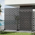 Studyset Modern Black Metal Privacy Screen for Patio, Balcony, Deck ...