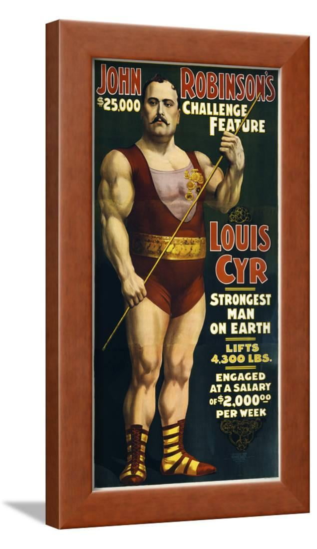 Vintage Circus Strongman Poster