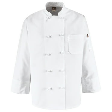 Chef Designs® Eight Pearl Button Chef Coat with Thermometer Pocket ...
