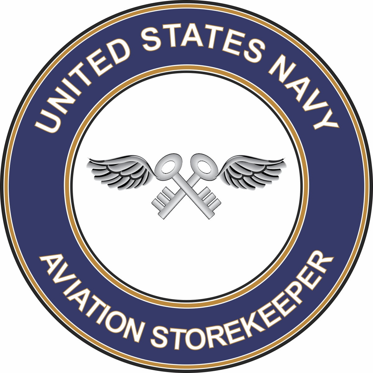 3.8 Inch U.S. Navy Aviation Storekeeper AK decal - Walmart.com