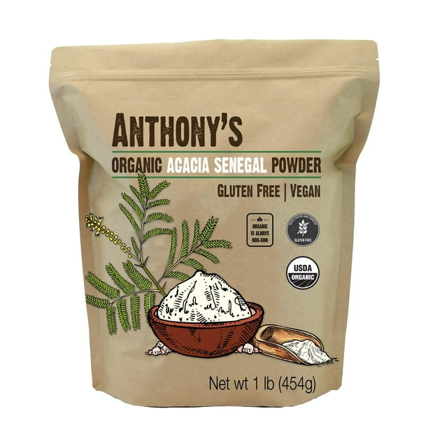 Anthony's Organic Acacia Senegal en polvo, 1 libra, probado por lotes ...