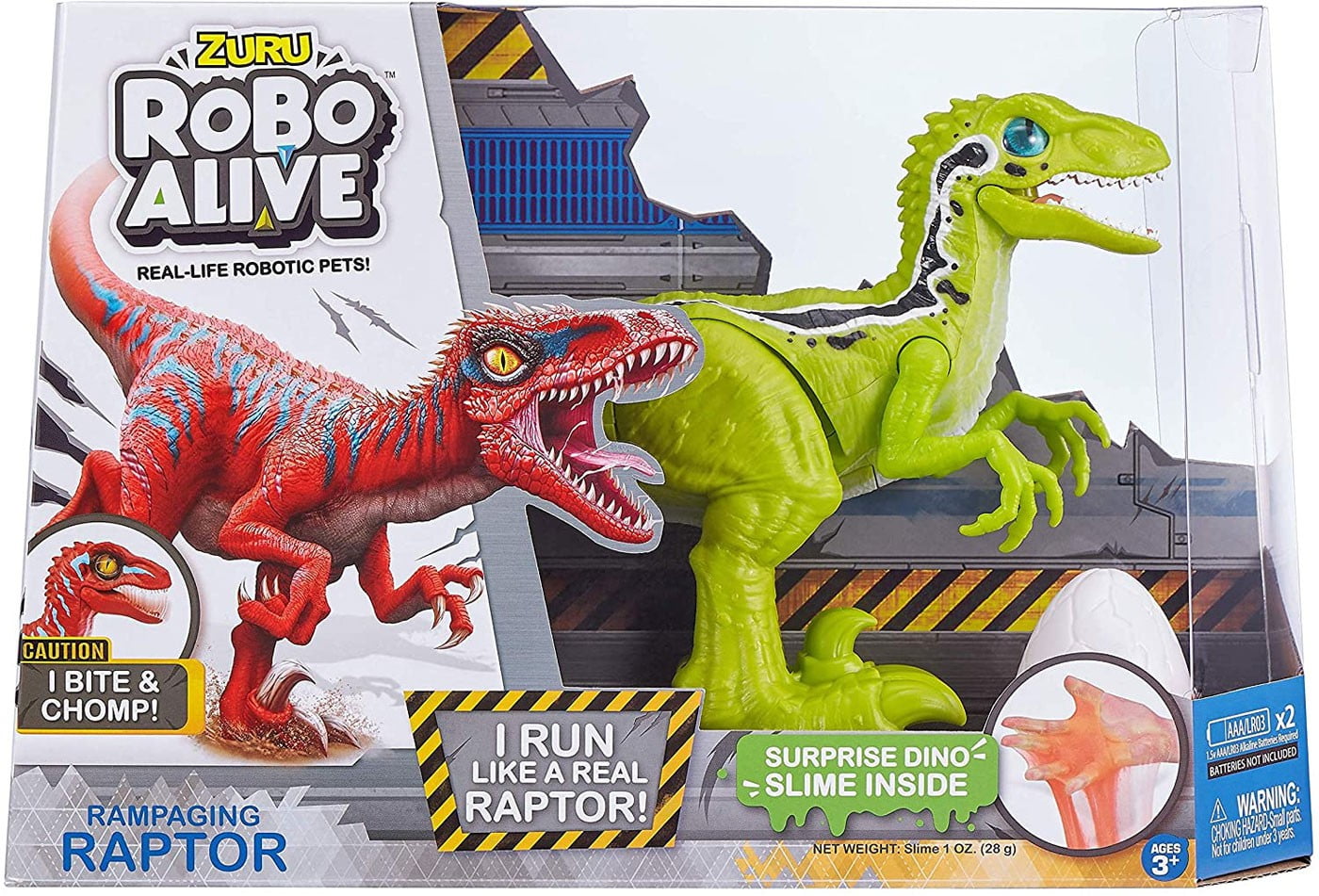 Robo Alive Rampaging Raptor Robotic Pet Figure [Green] - Walmart.com