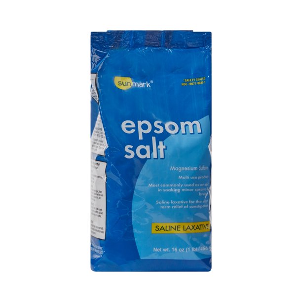 sunmark Epsom Salt, Magnesium Sulfate, Saline Laxative, 1 lbs, 1 count ...