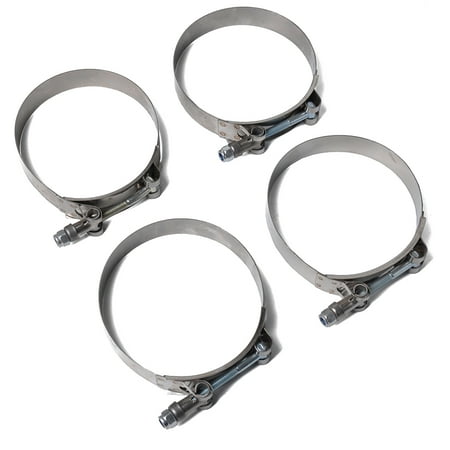 facefd 4PCS/Set 57-116mm T Type Strong Hose Clamp Stainless 57-116mm ...
