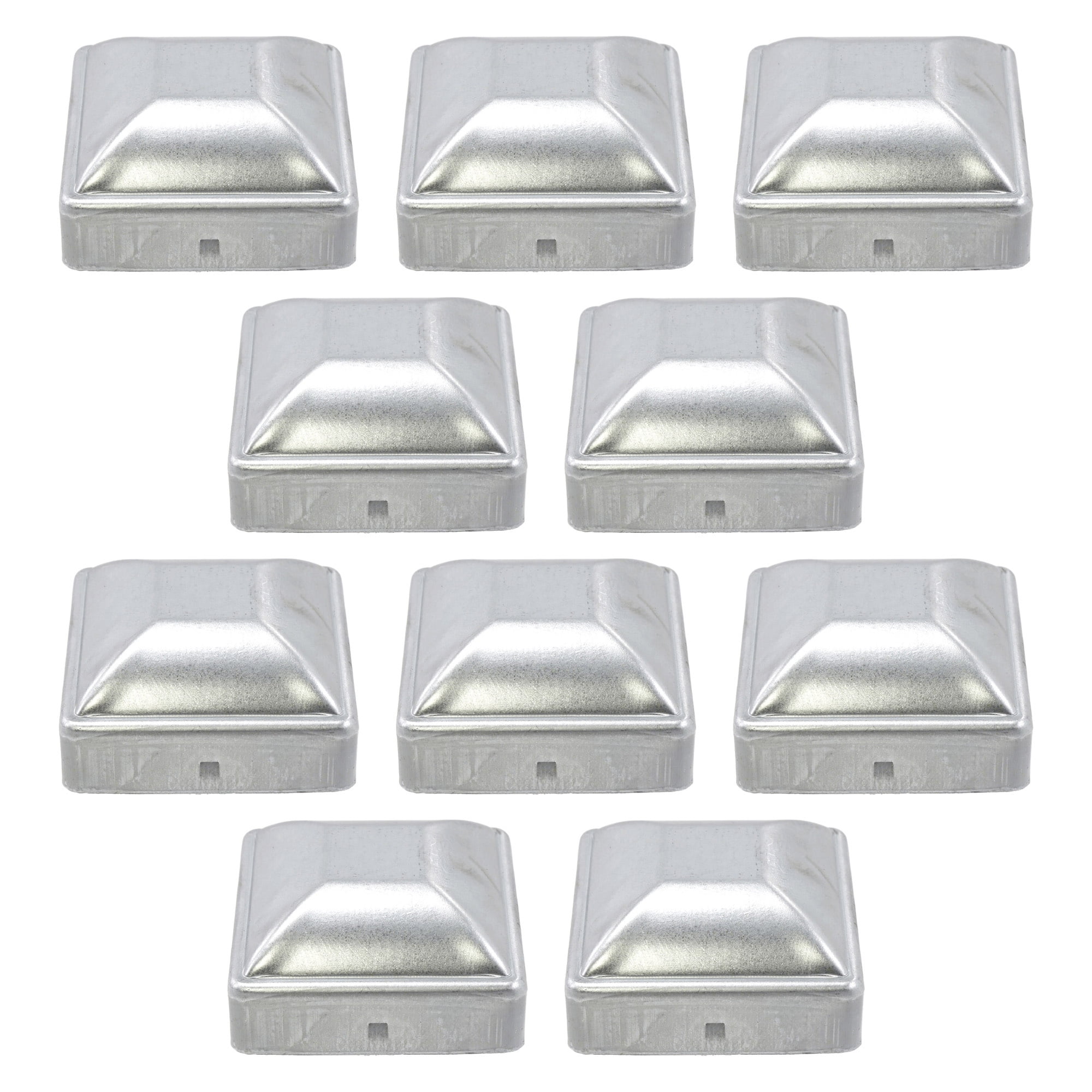 Plum Fittings 3" x 3" Square Pressed Steel Dome Caps Galvanized Steel ...