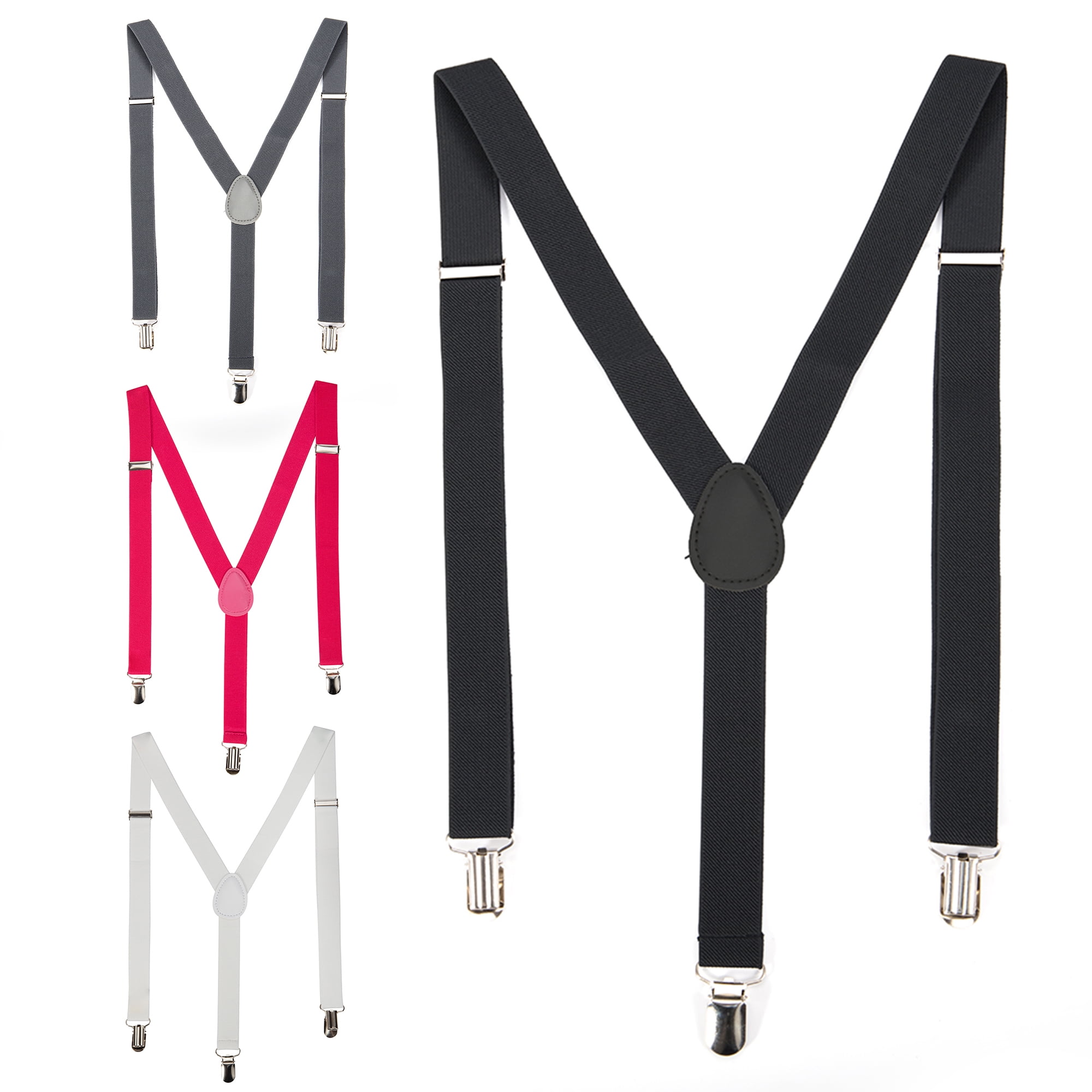 Men's Adjustable Suspenders Elastic Y-Shaped Braces Clips Pants Brace ...