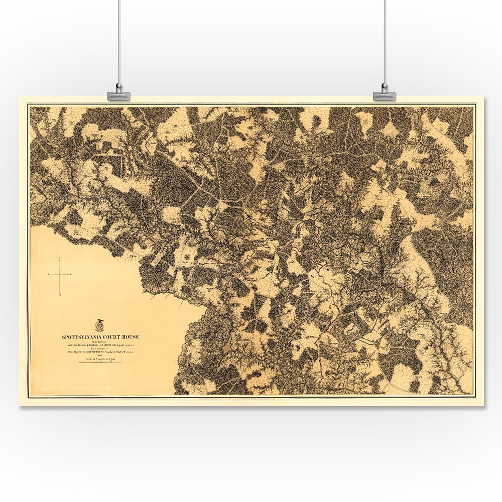 Battle of Spotsylvania Court House - Civil War Panoramic Map (16x24 ...